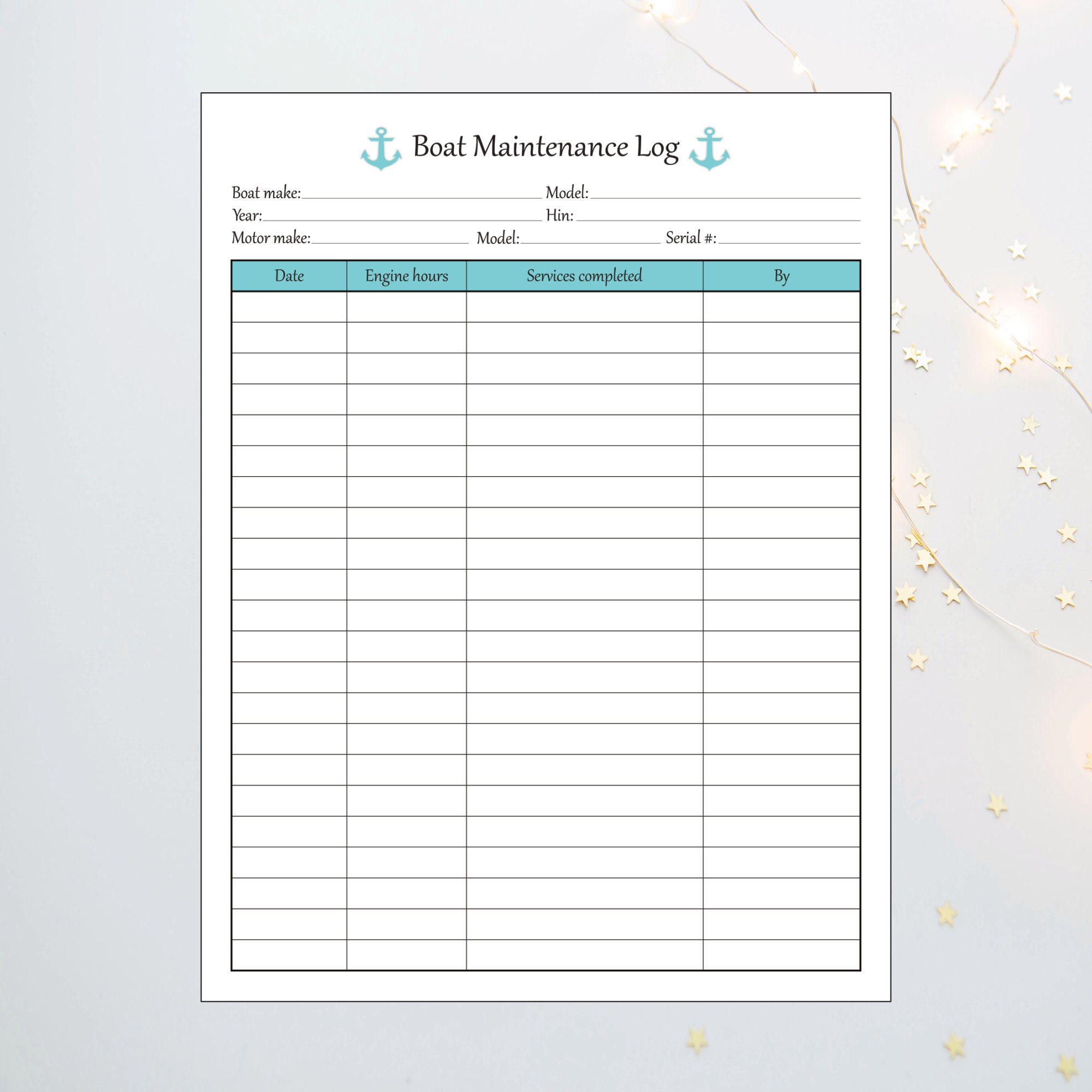 Boating Logbook, Boat Gift, Boat Log, Captain's Log, Motorboat, Sailing ...