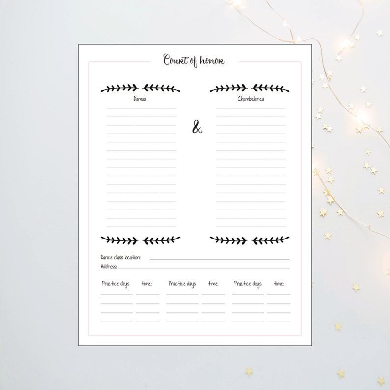 Quinceañera Planner Quince Planning Checklist Quinceañera - Etsy