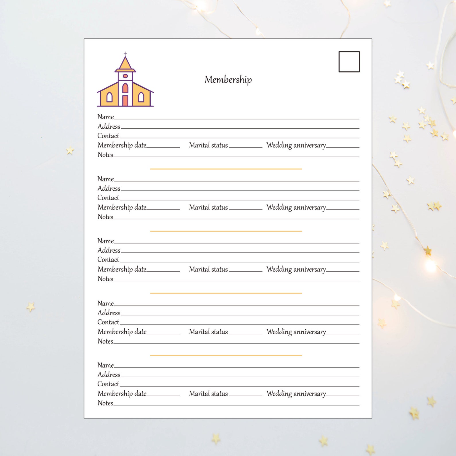 Church Membership Record Book, Membership Tracker, New Members Register ...