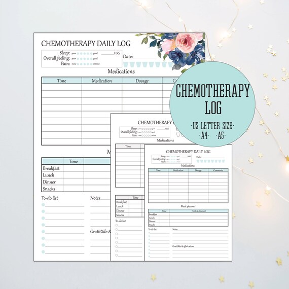 Chemo Tracker Chemo Log Chemotherapy Care Cancer Digital | Etsy