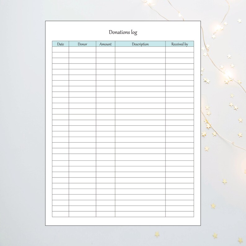 Tithe Tracker, Giving Log, Tithes and Offering Tracker, Donations Log ...