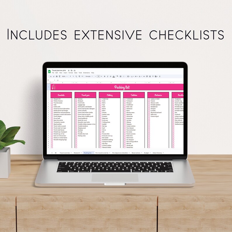 Travel Planner Google Sheet, Digital Travel Planner, Travel Budget ...