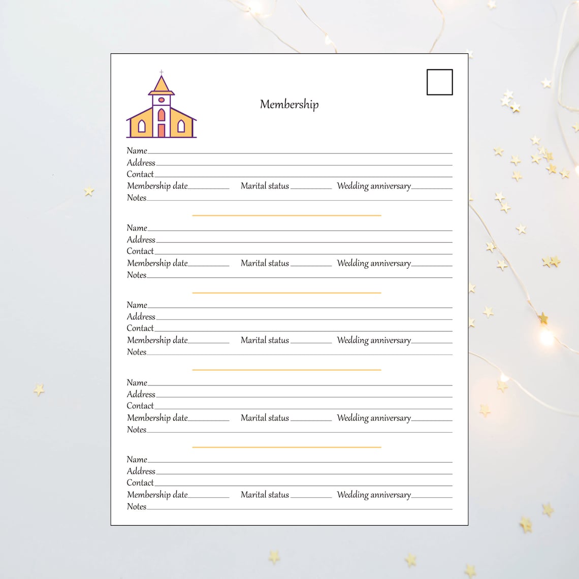 Church Record Book Tithe Log Donations Tracker Membership - Etsy