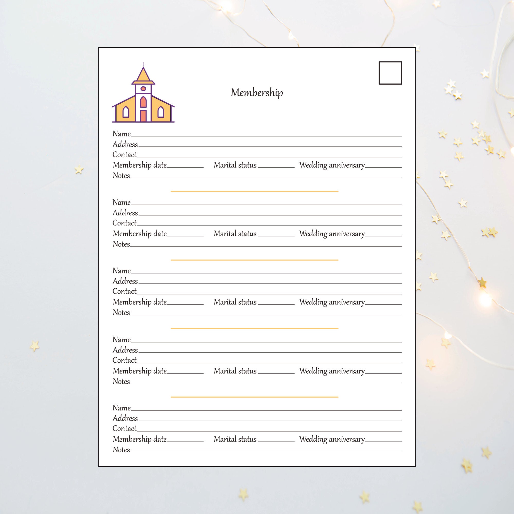 Church Record Book, Tithe Log, Donations Tracker, Membership Tracker ...