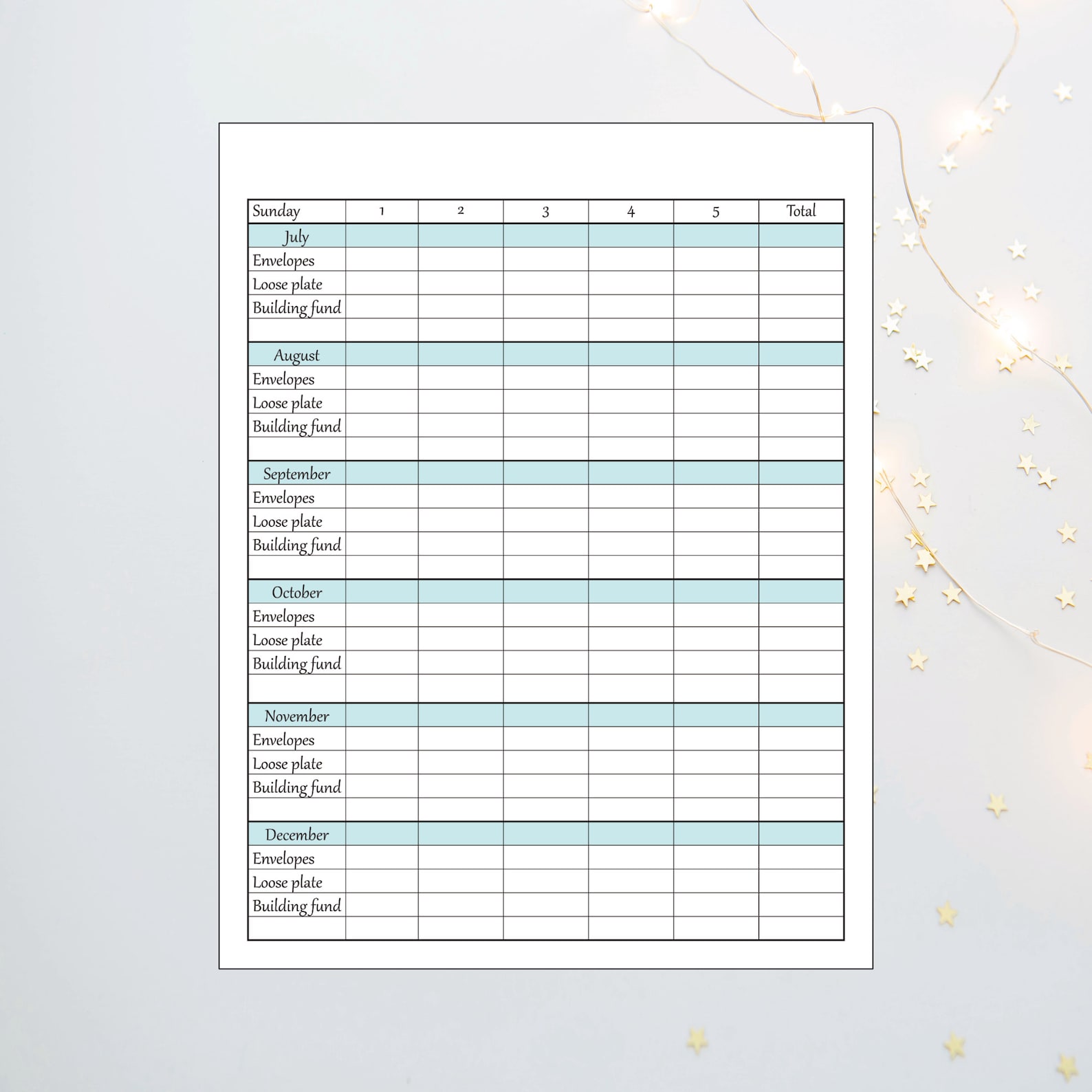 Church Record Book, Tithe Log, Donations Tracker, Membership Tracker ...