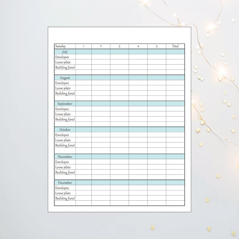 Church Record Book, Tithe Log, Donations Tracker, Membership Tracker ...