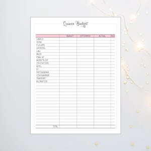Quinceañera Planner, Quince Planning Checklist, Quinceañera Templates ...