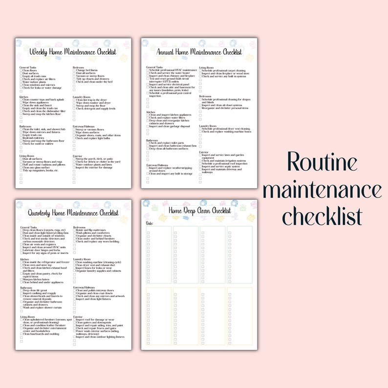 Maintenance Log, House Maintenance Planner PDF, Home Maintenance Binder ...