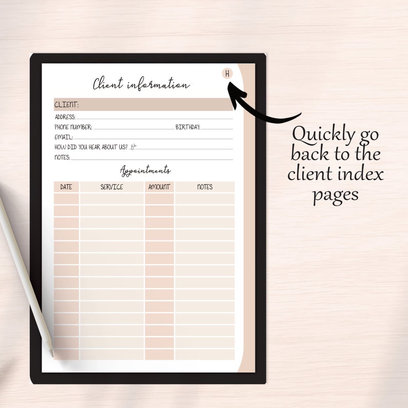 Client Information Form, Digital Client Information Sheets for Tablets ...
