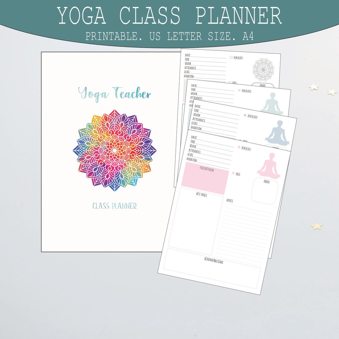 Yoga Class Planner for Yoga Teachers and Instructors, Printable Yoga Sequence Planner, Instant ...