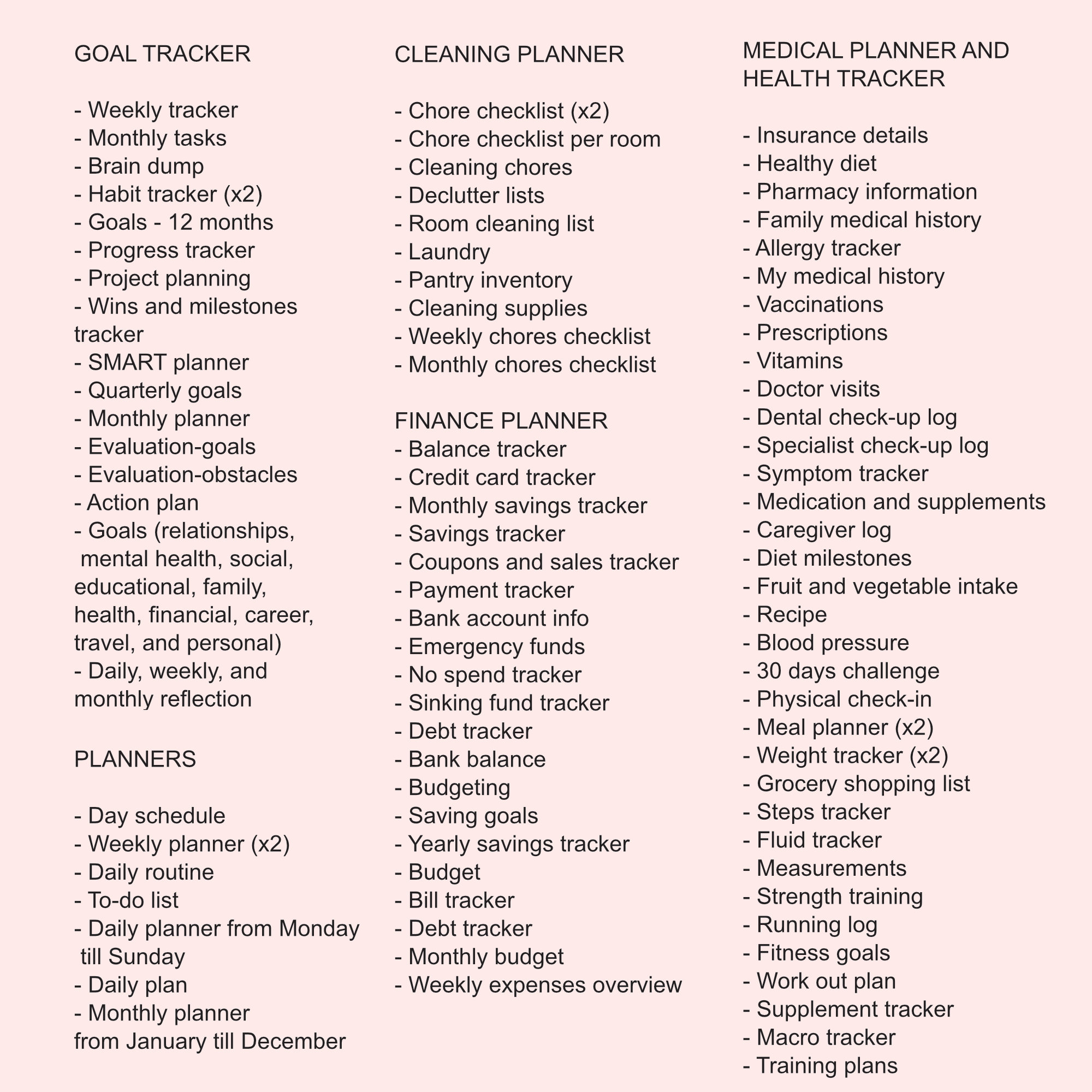 All in One Planner Printable Ultimate Planner for Students - Etsy