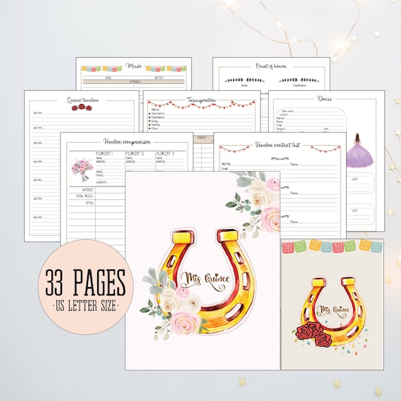 Quinceañera Planner Quince Planning Checklist Quinceañera - Etsy
