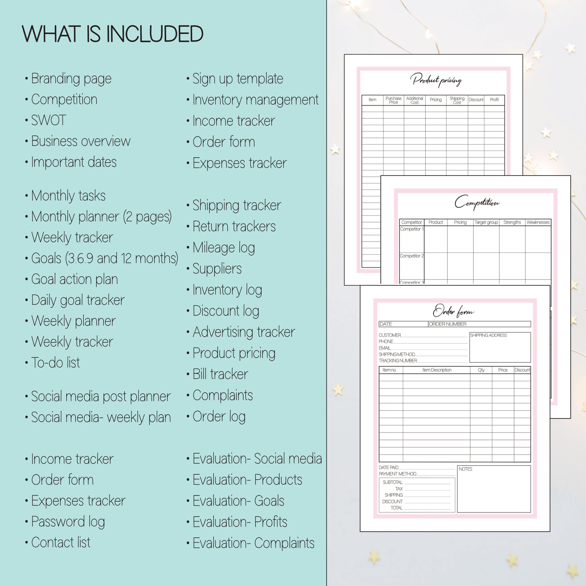 Business Planner Printable Business Organizer for - Etsy