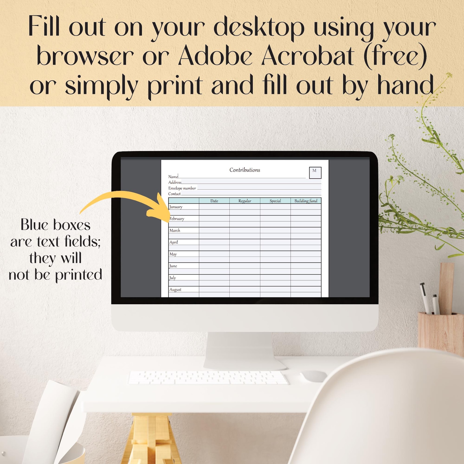 Editable, Tithe Tracker, Giving Log, Tithes and Offerings, Donations ...