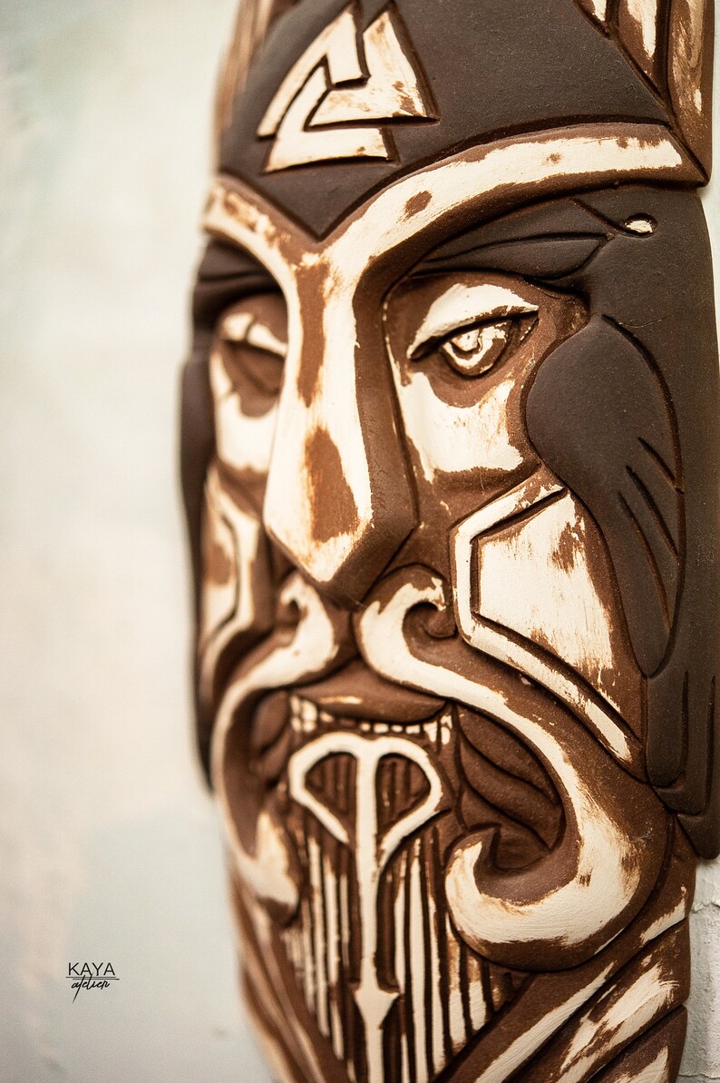 Odin Mask. Odin God Wall Hanging Mask. CERAMIC Odin Sculpture. | Etsy