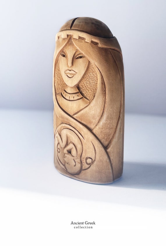 Sculpture Figurines Goibniu god satuette made from Linden Goibniu ...