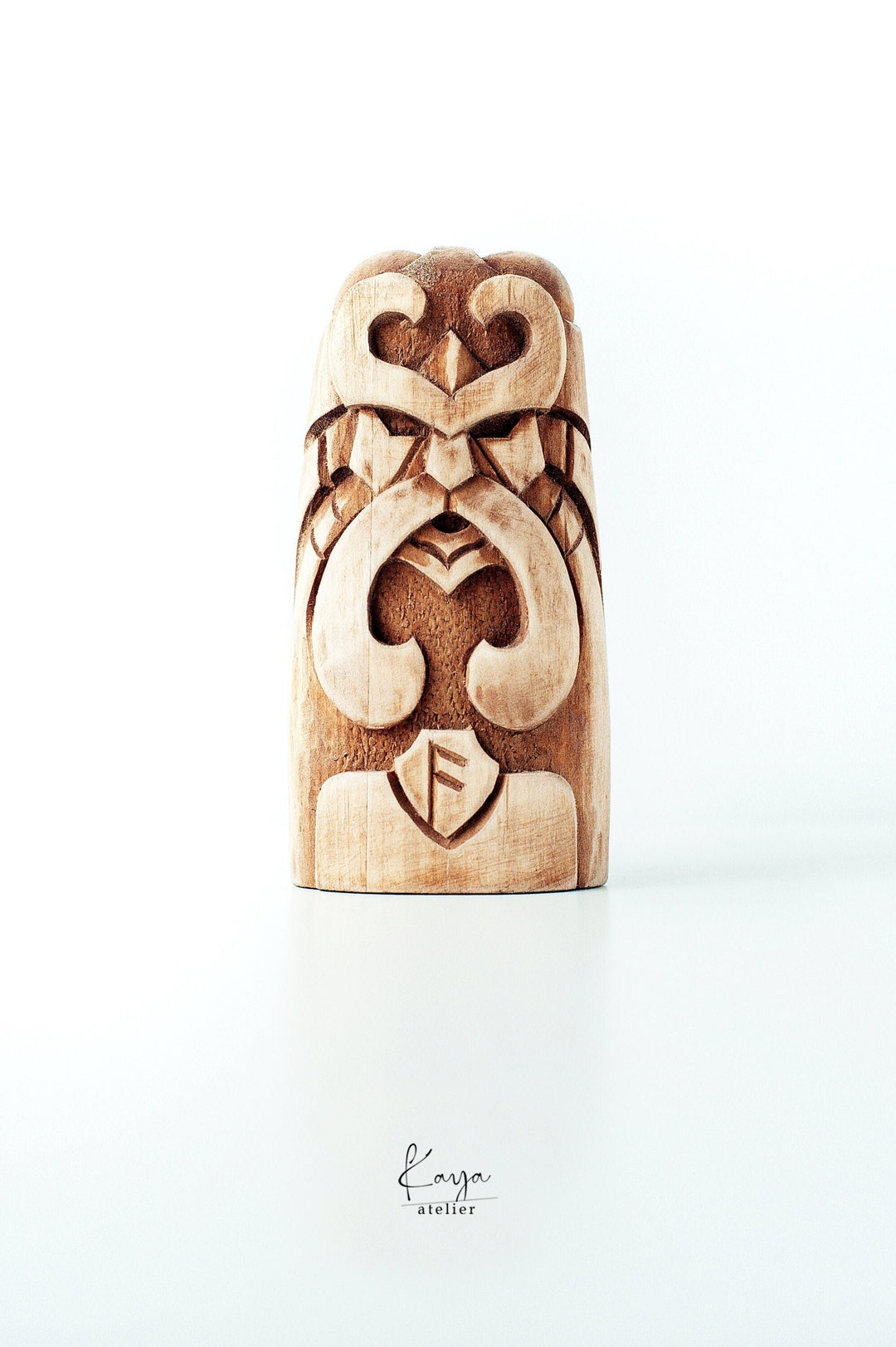 Wooden Figurine - Loki. Handcarved Wooden Statue. Great Scandinavian ...