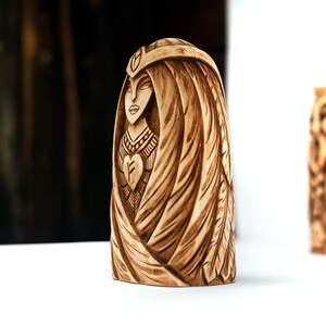 Freya Statuette Hand Made From Linden. Original Hand Carved Freya ...