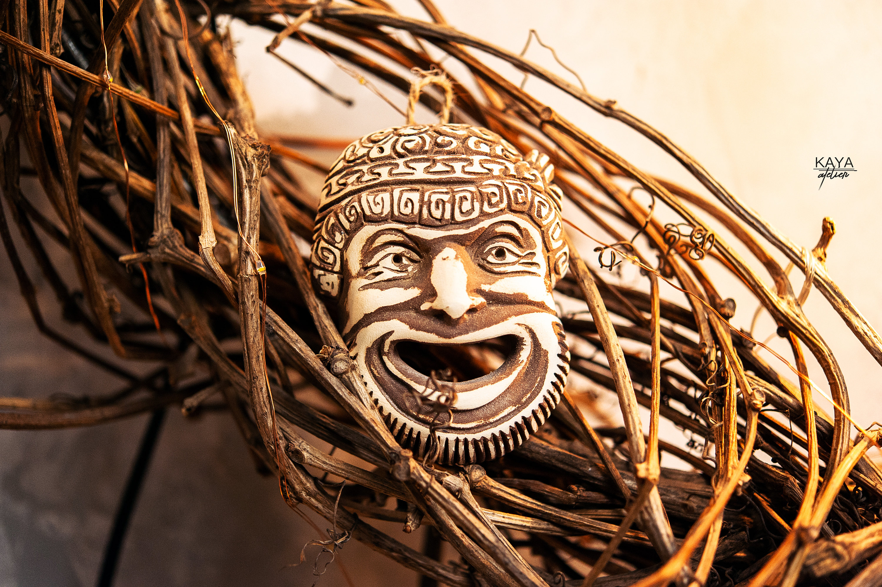 Theatrical greek masks set from 2 masks Ancient Greek Drama | Etsy