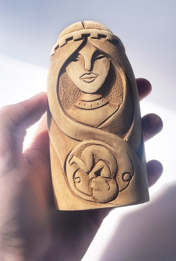 Sculpture Figurines Goibniu god satuette made from Linden Goibniu ...