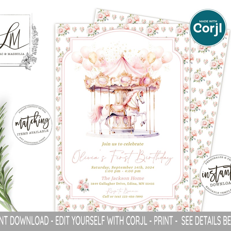 Pink Carousel - Etsy