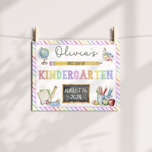 Editable First Day of School Sign, School Sign Template, Back to School ...
