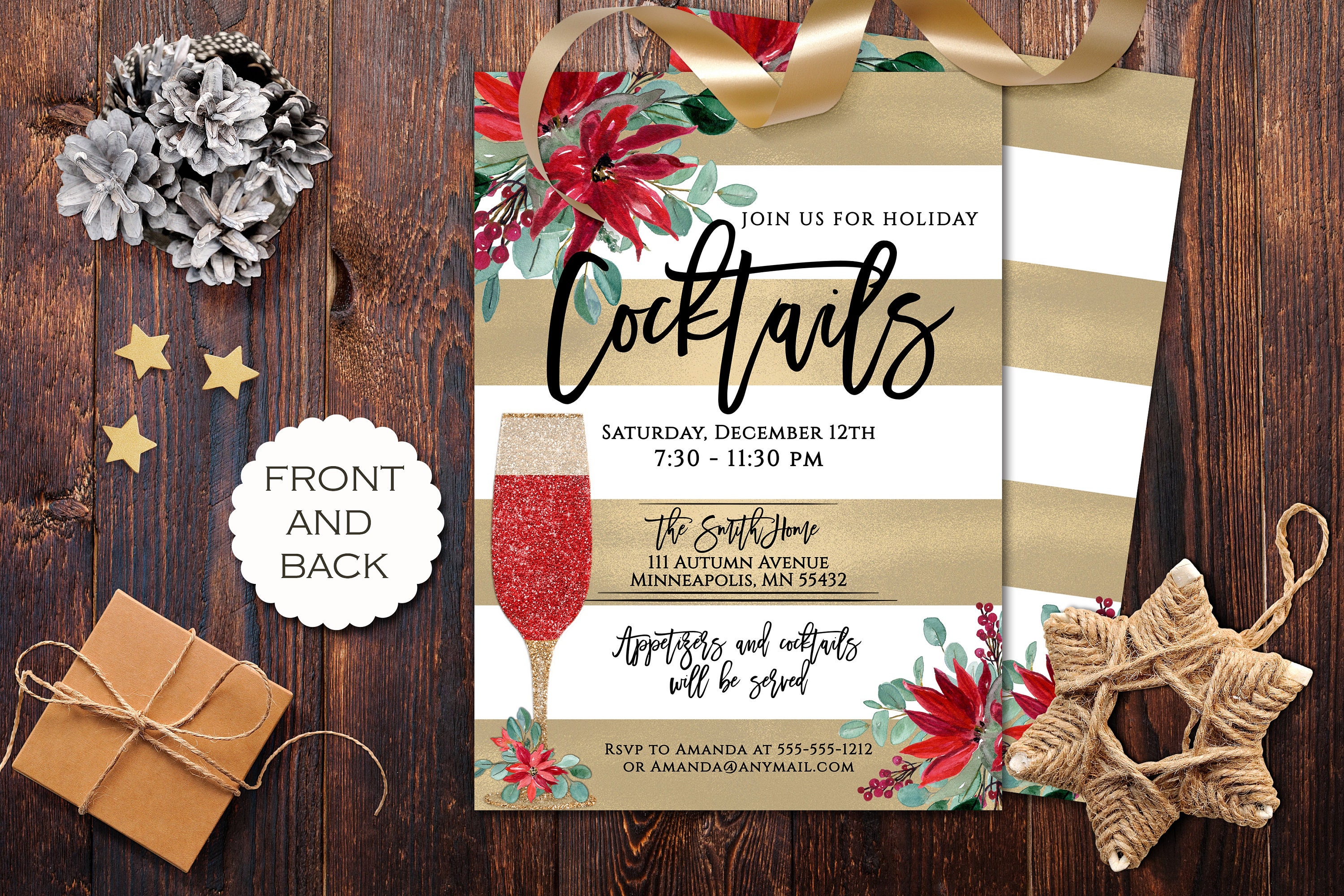Editable Holiday Party Invitation Printable Holiday - Etsy