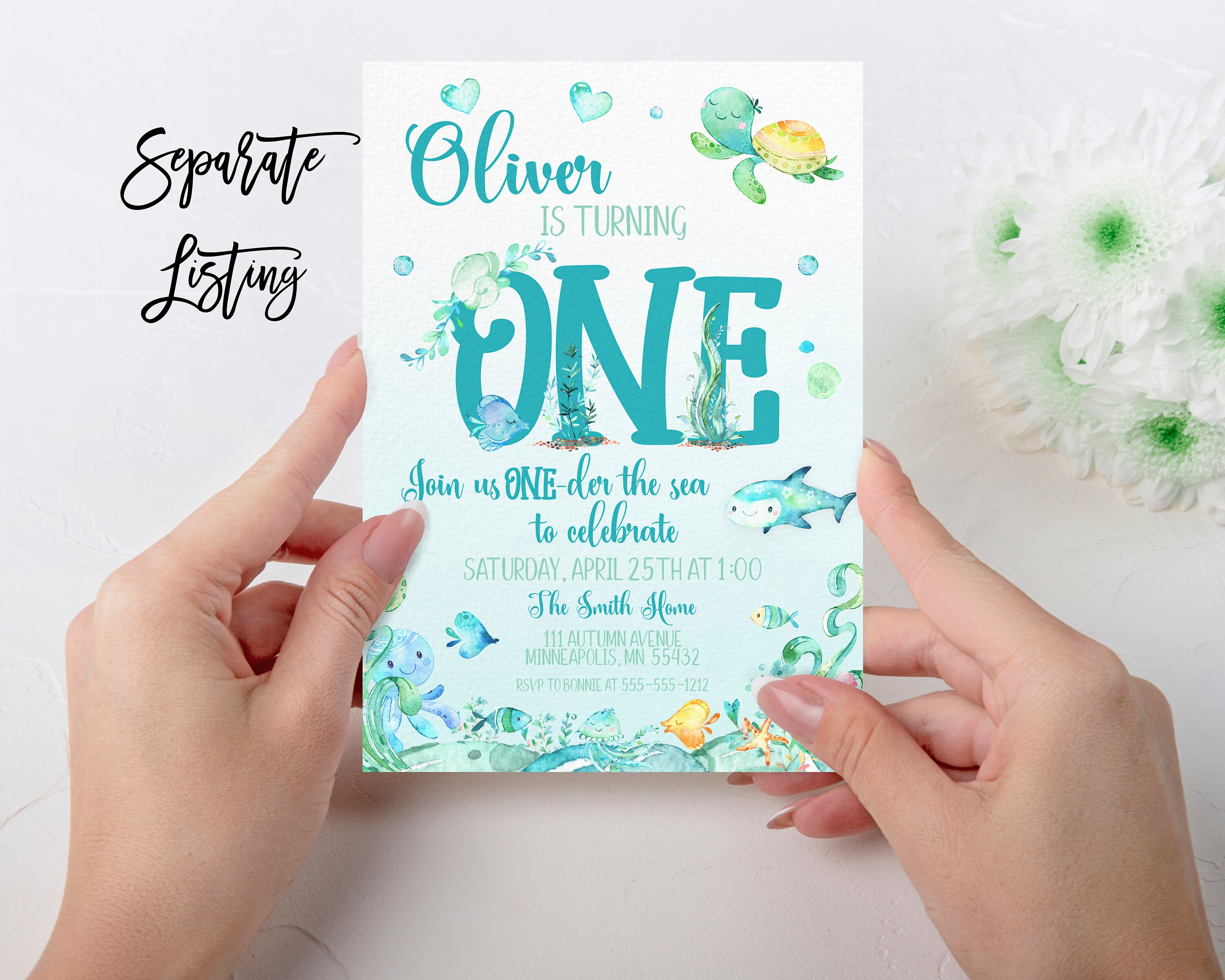 Editable Under the Sea Birthday Favor Tag Under the Sea - Etsy