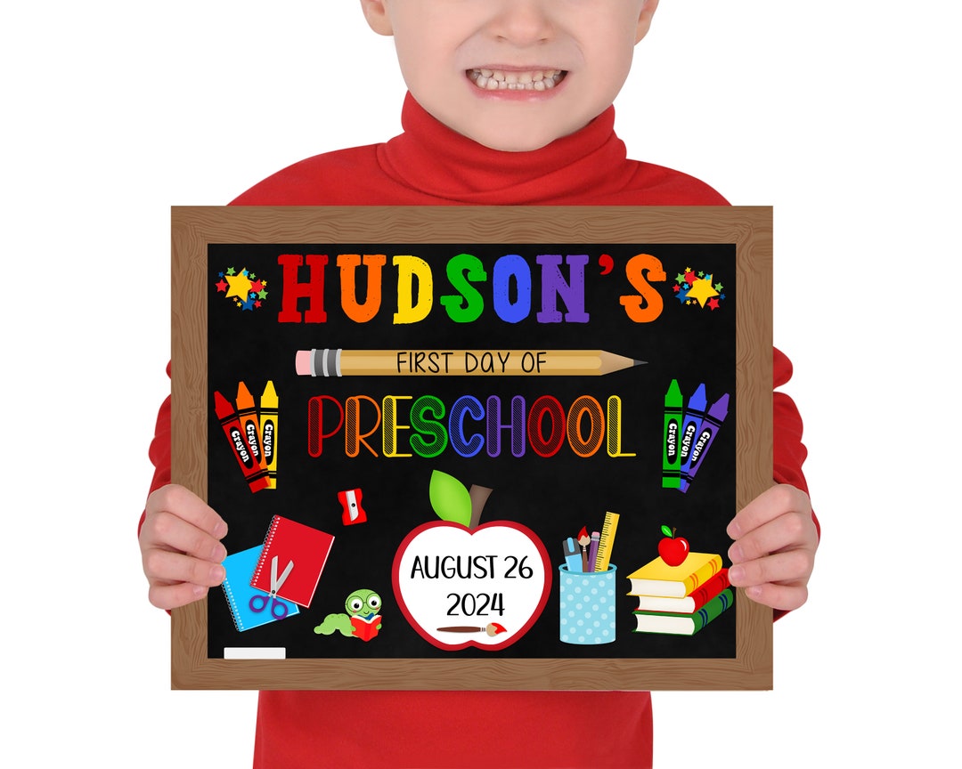 Editable First Day of School Sign, School Sign Template, Back to School ...