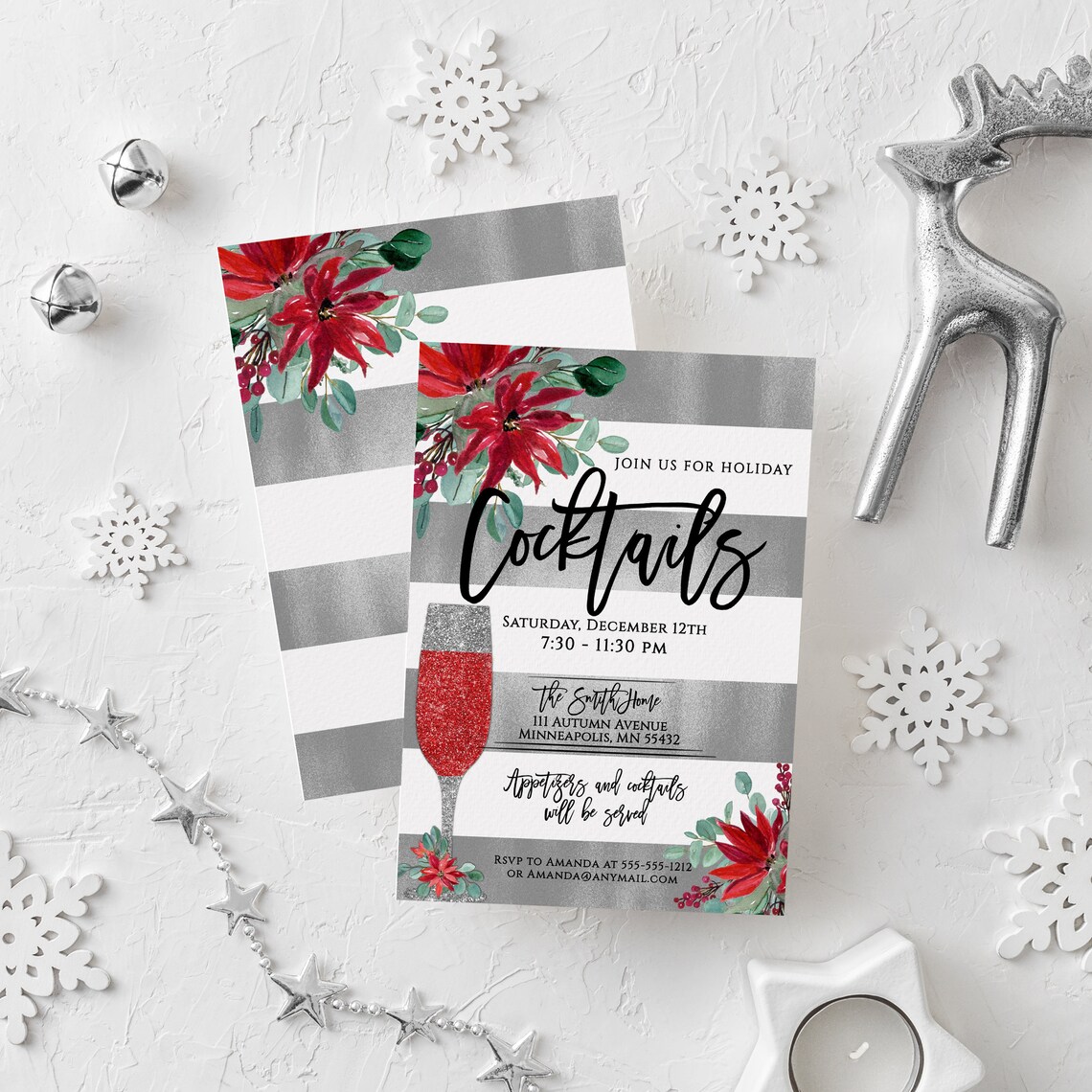 Editable Holiday Party Invitation Printable Holiday - Etsy