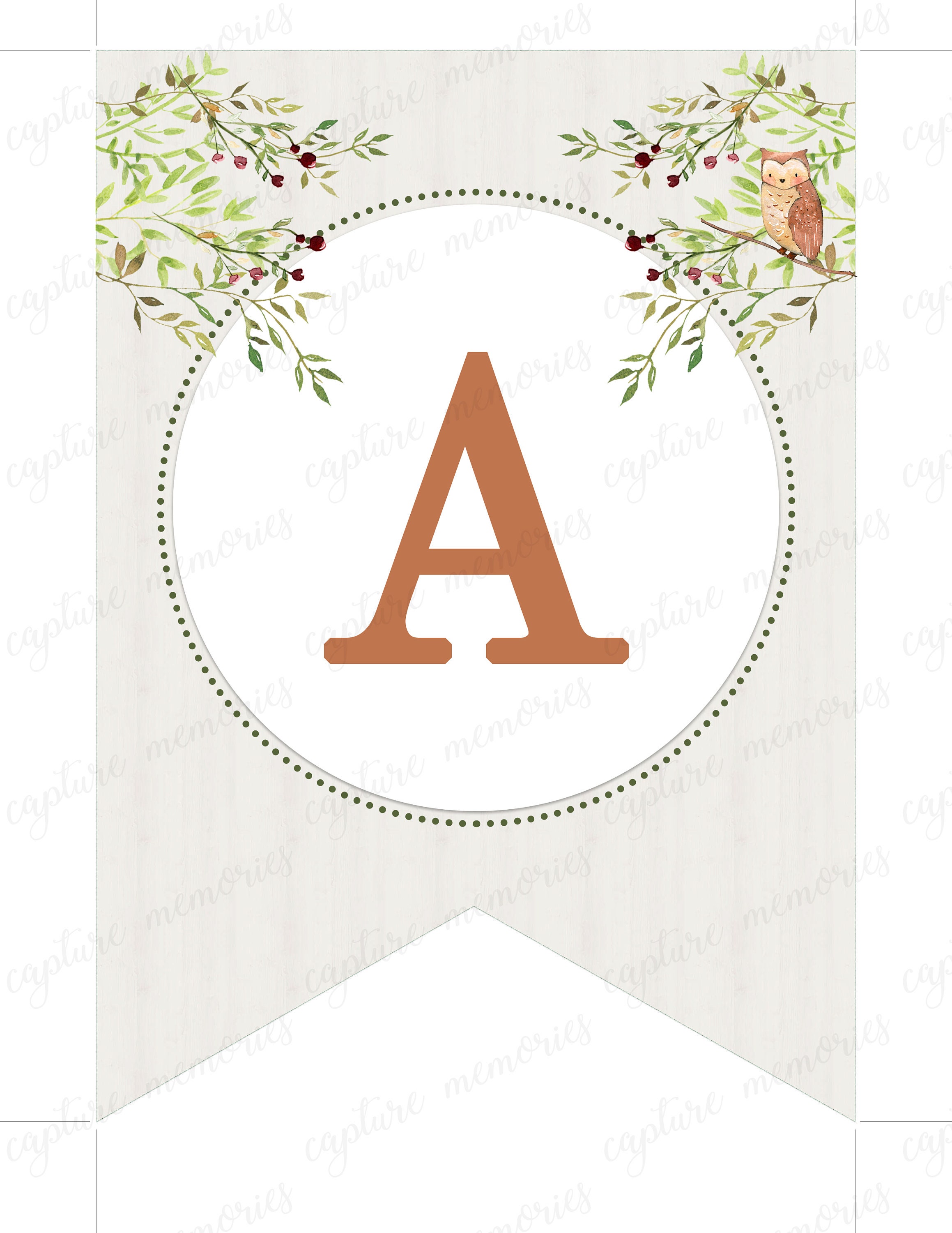 Woodland Greenery Welcome Banner Instant Download Baby - Etsy