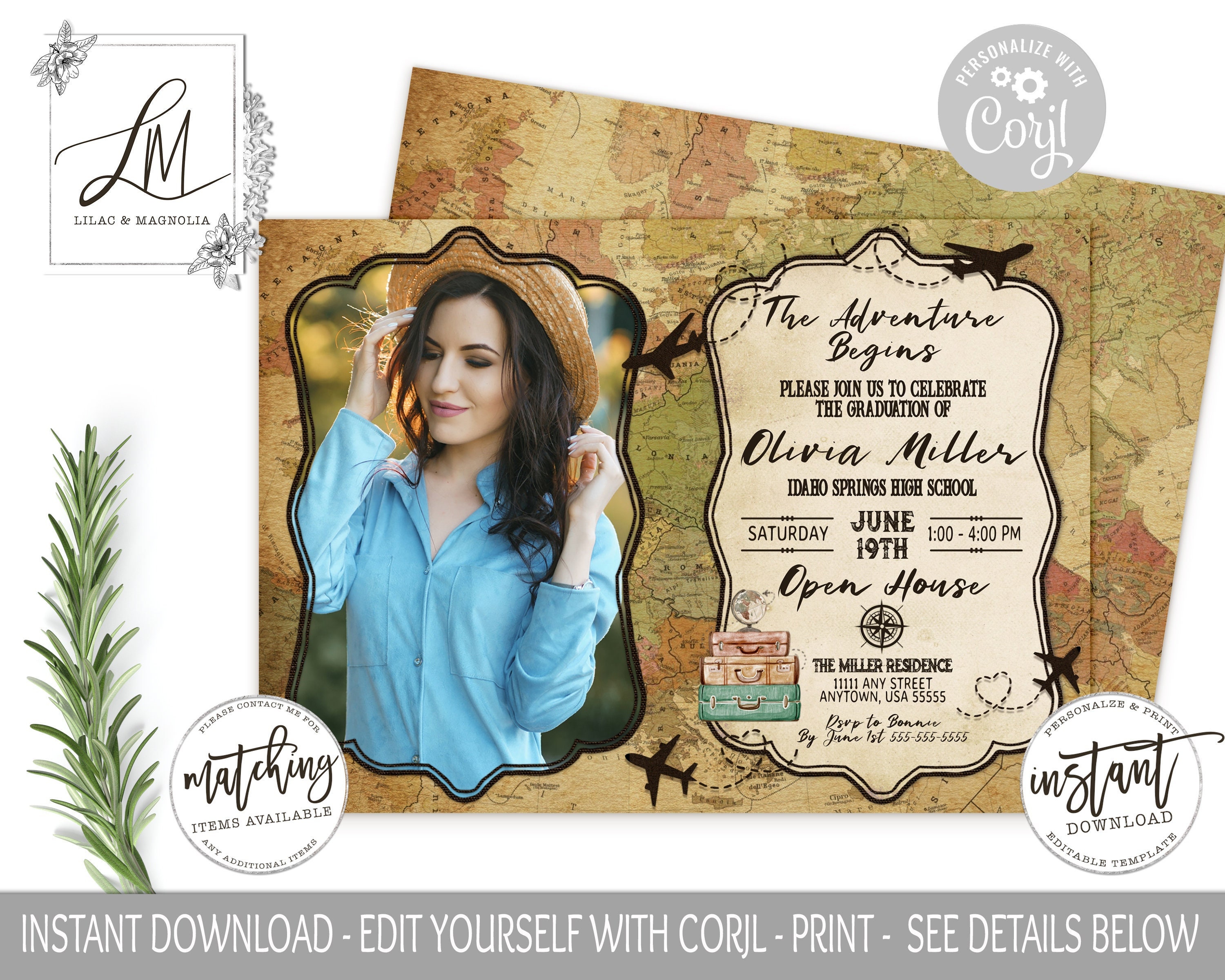 Vintage Graduation Invitations