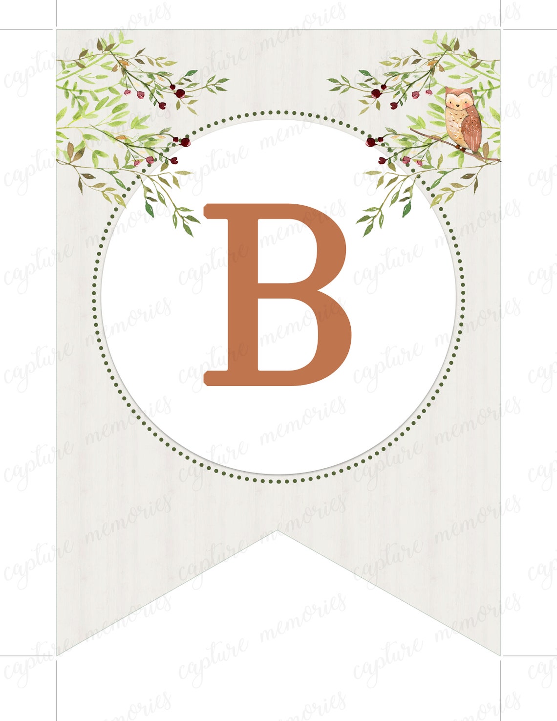 Woodland Greenery Welcome Banner Instant Download Baby - Etsy