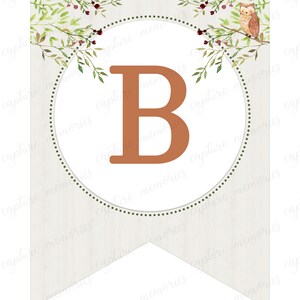 Woodland Greenery Welcome Banner, Instant Download, Baby Shower Banner ...