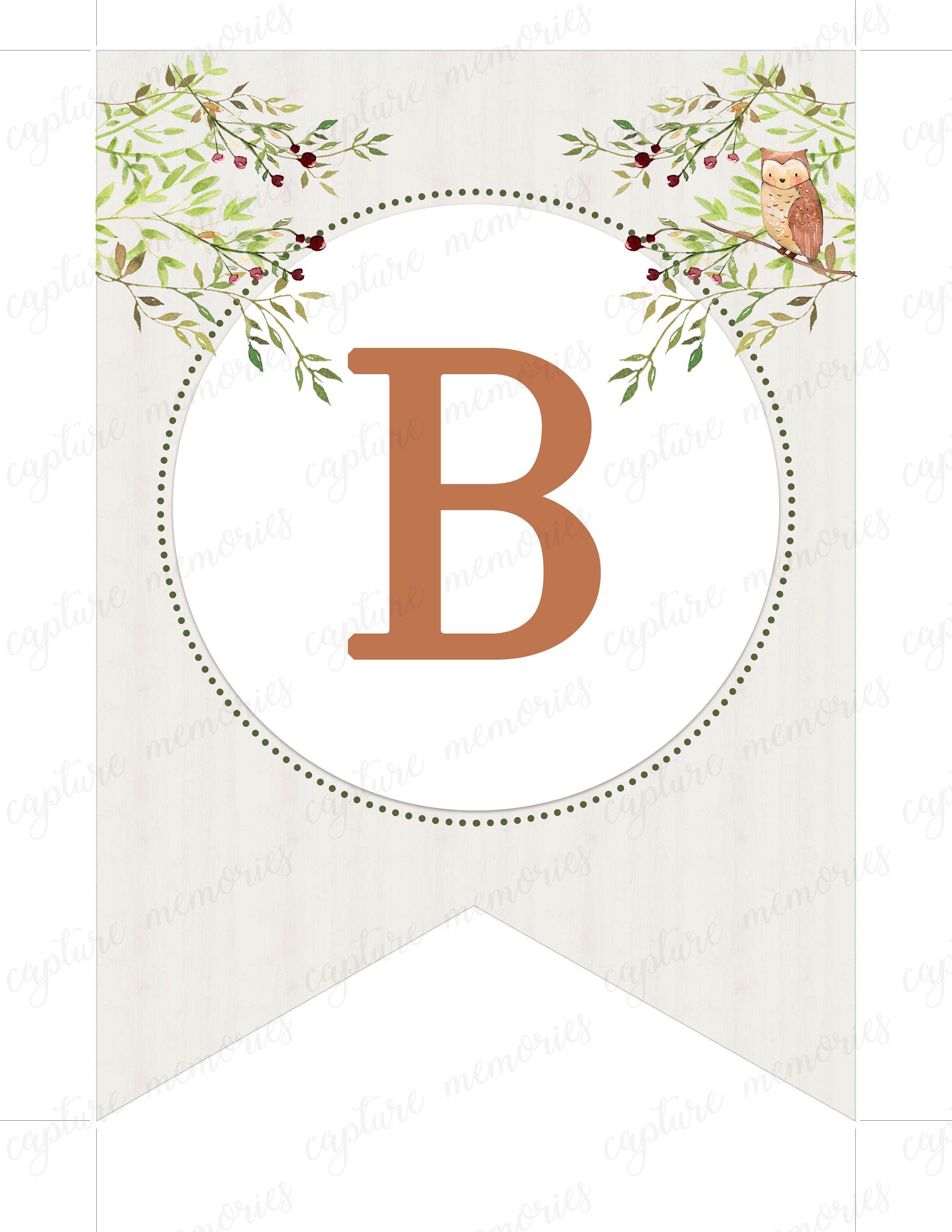 Woodland Greenery Welcome Banner Instant Download Baby - Etsy