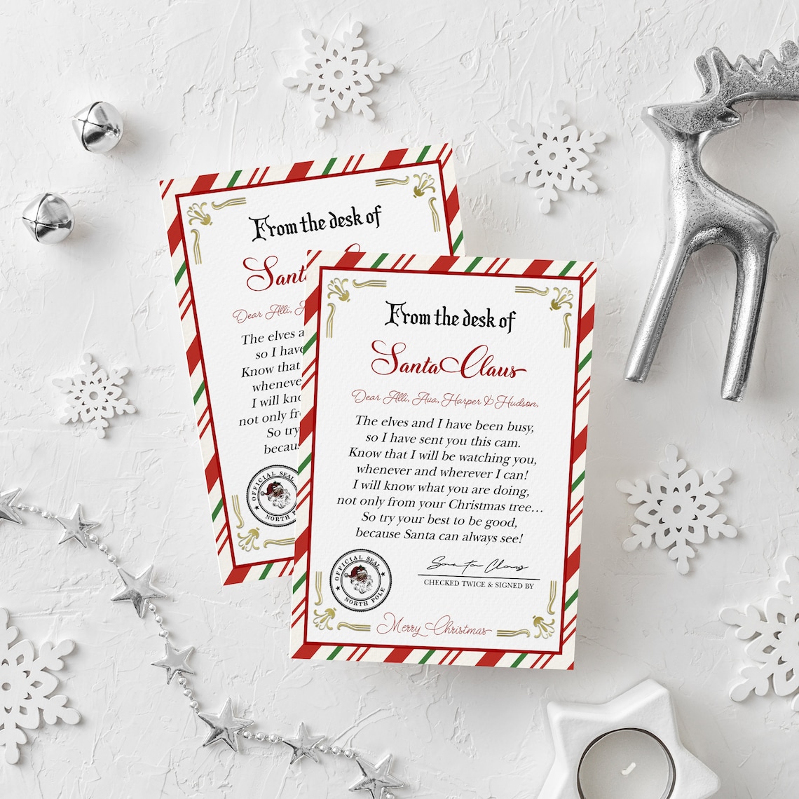 Santa Cam Letter Editable Template Printable Santa Letter - Etsy