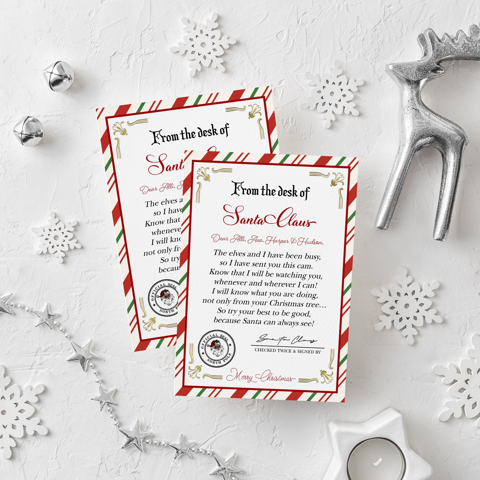 Santa Cam Letter, Editable Template, Printable Santa Letter, Santa ...