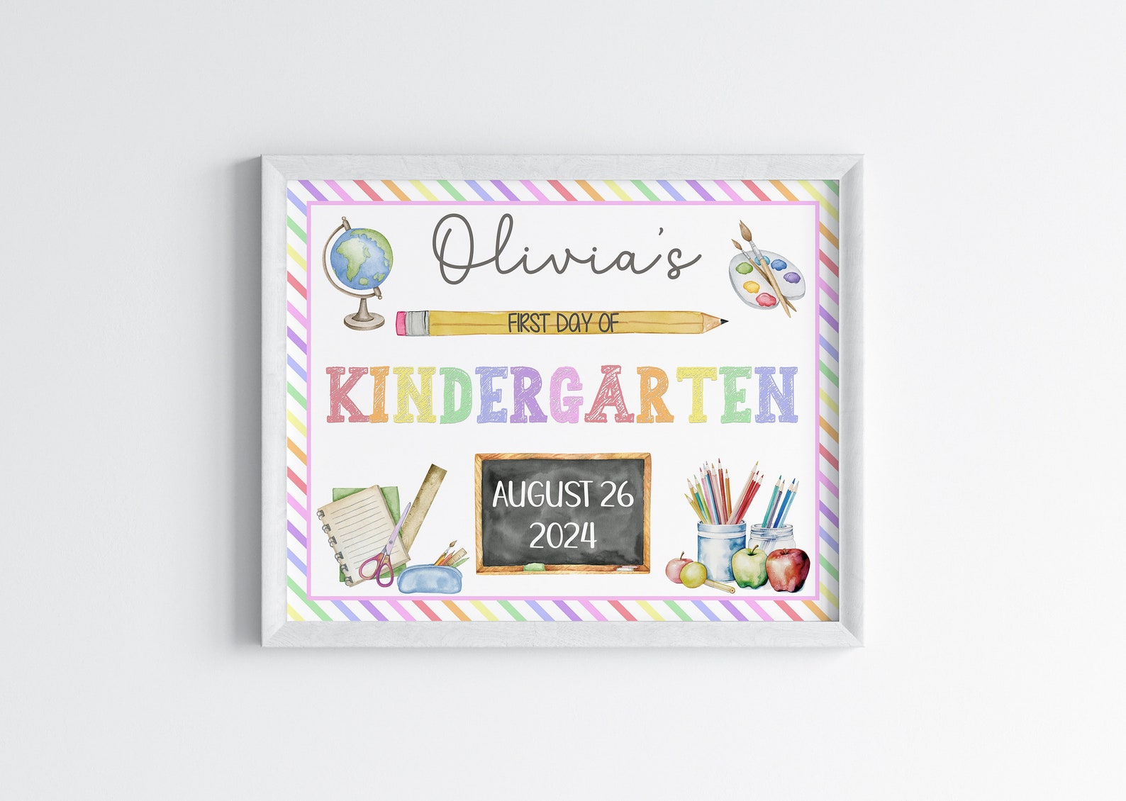 Editable First Day of School Sign, School Sign Template, Back to School ...