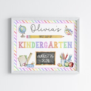 Editable First Day of School Sign, School Sign Template, Back to School ...