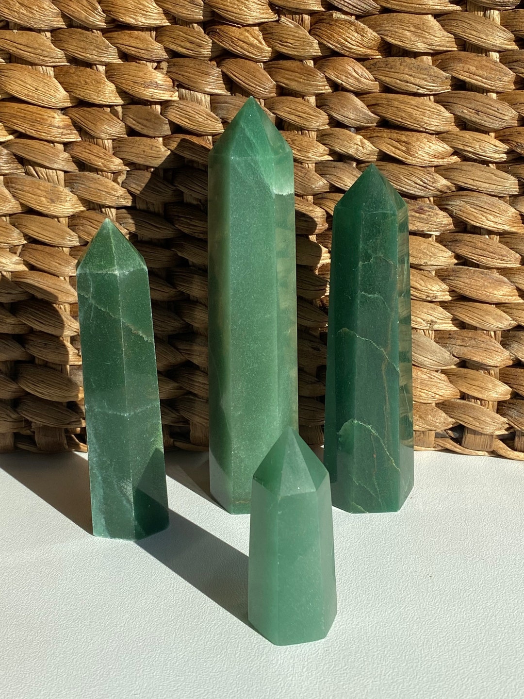 Aventurine Crystal Tower - Etsy UK