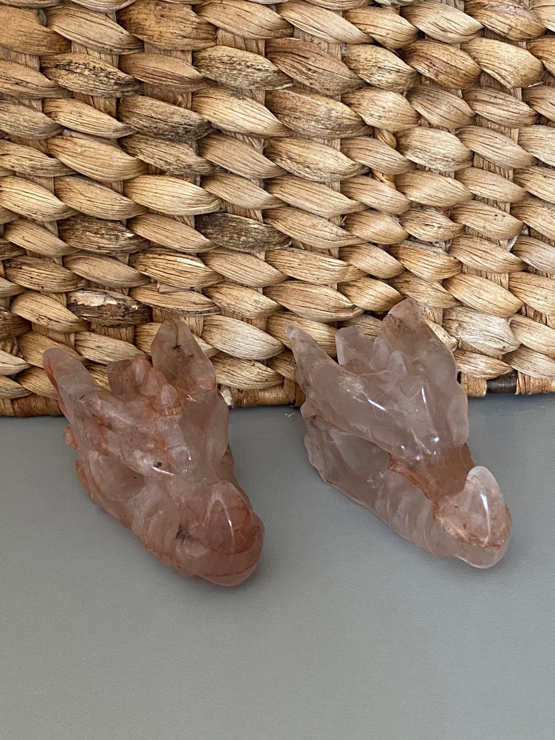 Fire Quartz Hematoid Quartz Dragon Head - Etsy