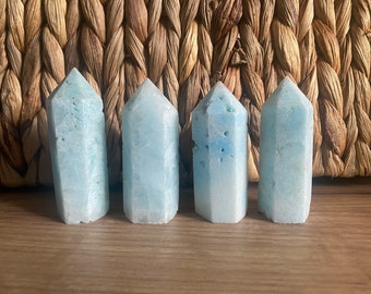 Druzy Hemimorphite Tower | Blue Botryoidal Hemimorphite Point - Etsy