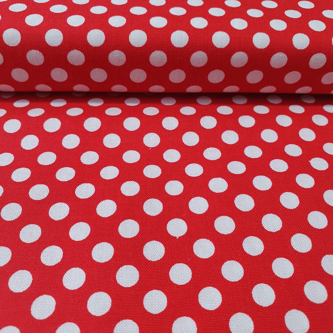 Cotton Small Dots Red White Small Dots Riley Blake - Etsy