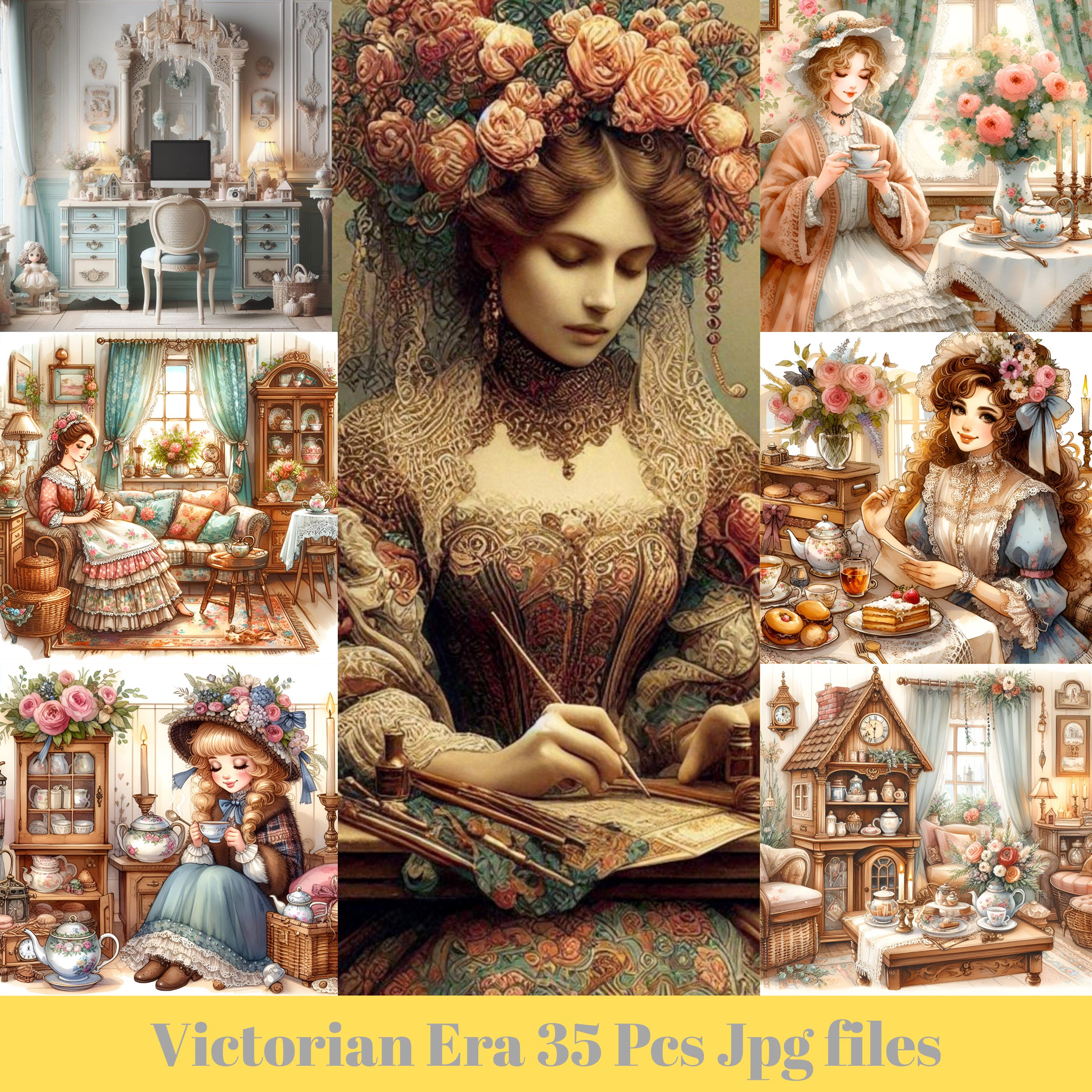 Victorian Era Digital Art Bundle: 35 High-res JPG Images - Etsy