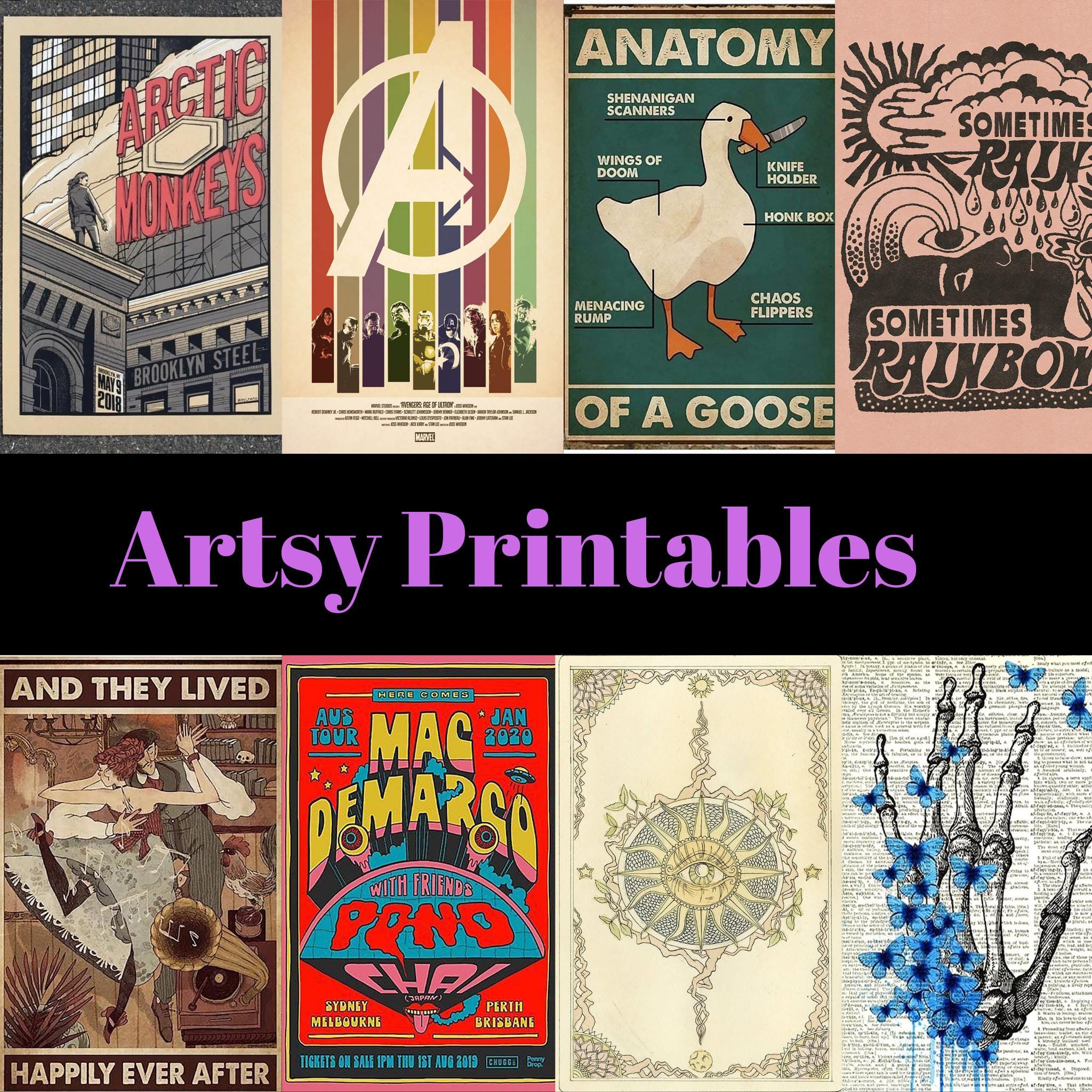 Vintage Retro Posters Collage Kit , Creative Wall Art Collage, Retro ...