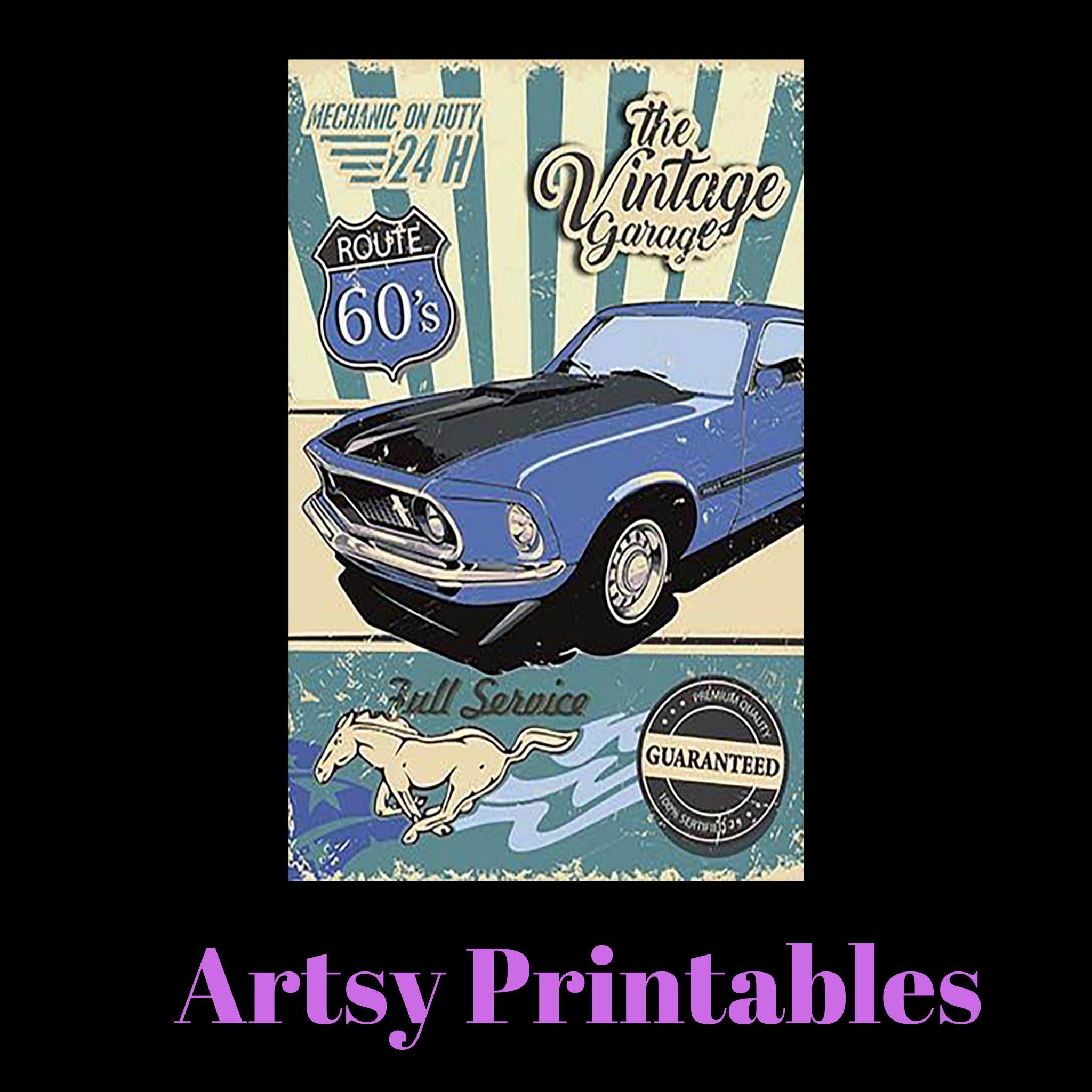 Vintage Retro Posters Collage Kit , Creative Wall Art Collage, Retro ...