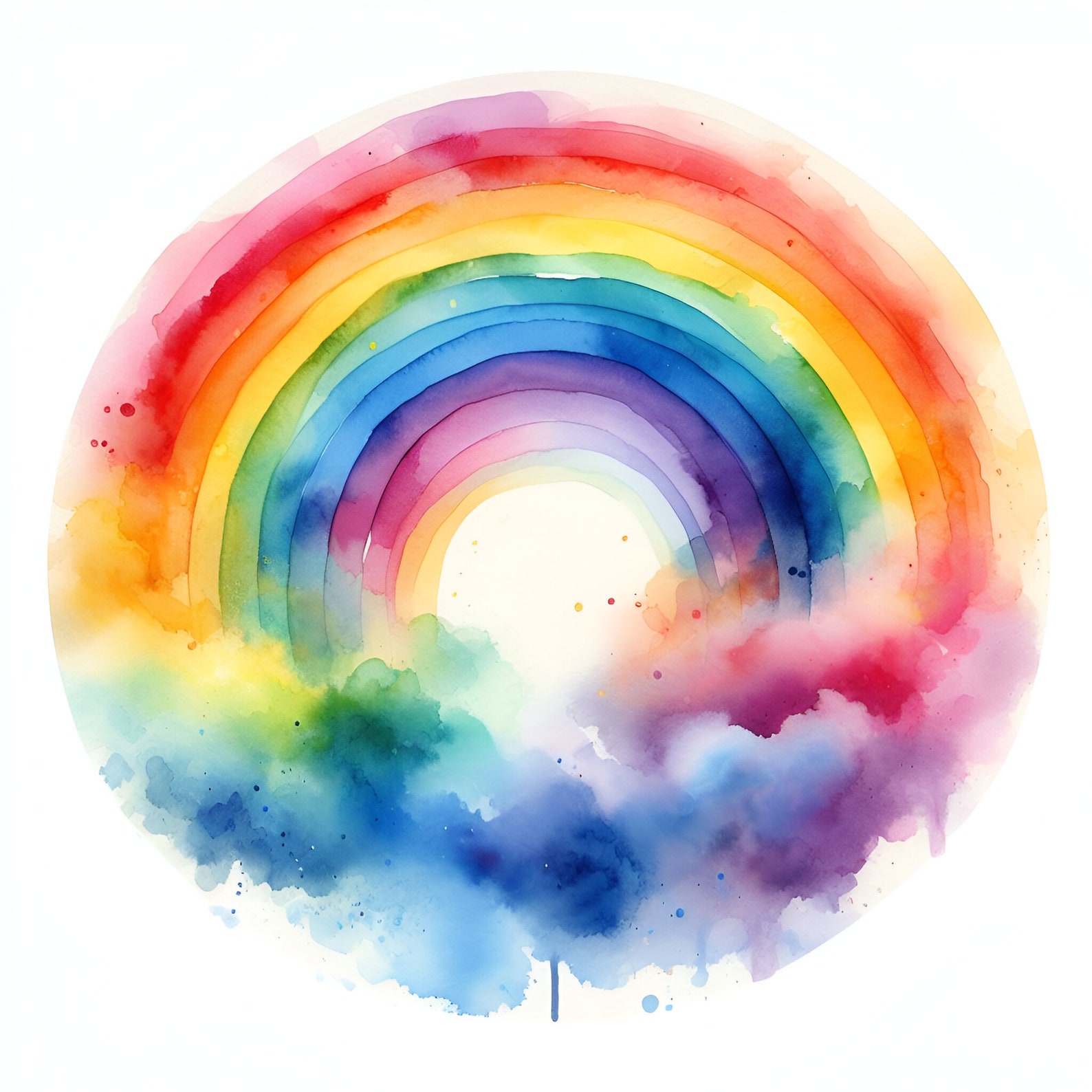 Watercolor Rainbow Digital Paper 30 Designs Watercolor Rainbow ...