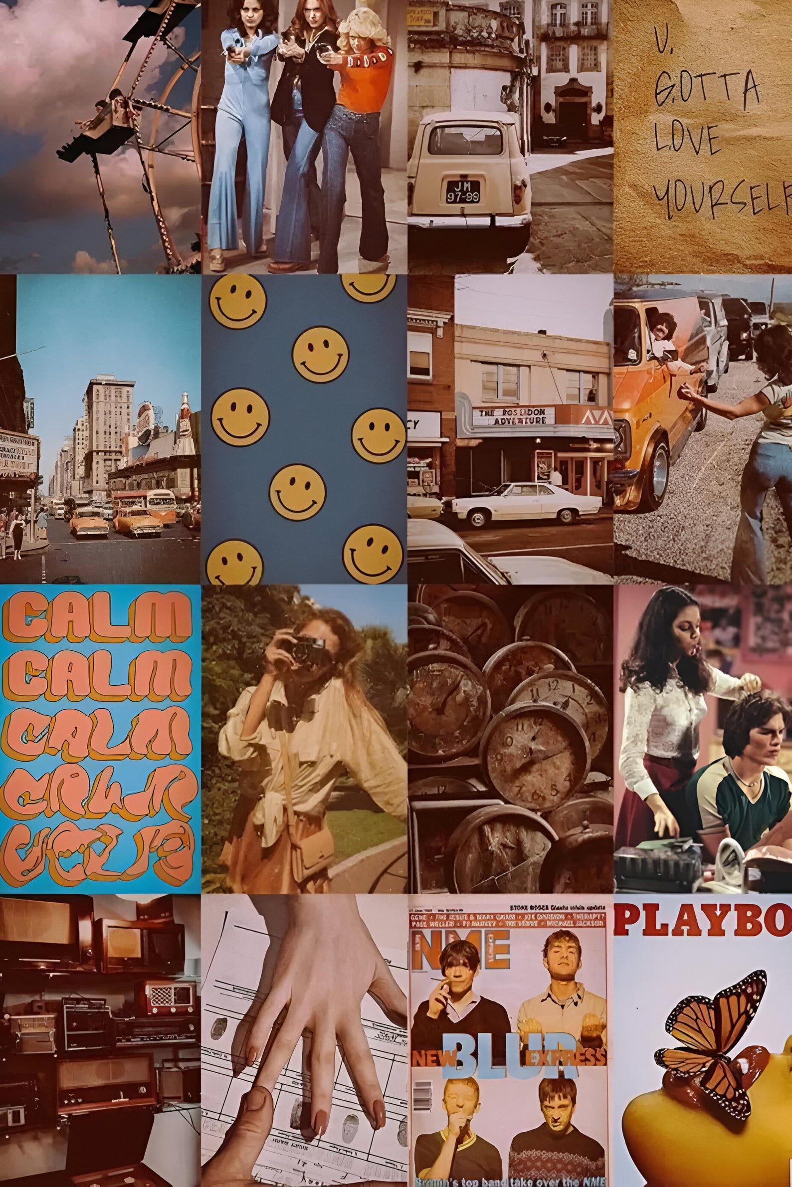 Retro Poster Collage Kit, 70 Piece Wall Art - Etsy