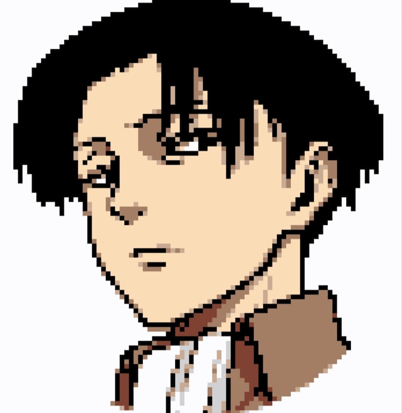 Anime Character Cross Stitch Pattern, Levi Cross Stitch Pattern, Ninja ...
