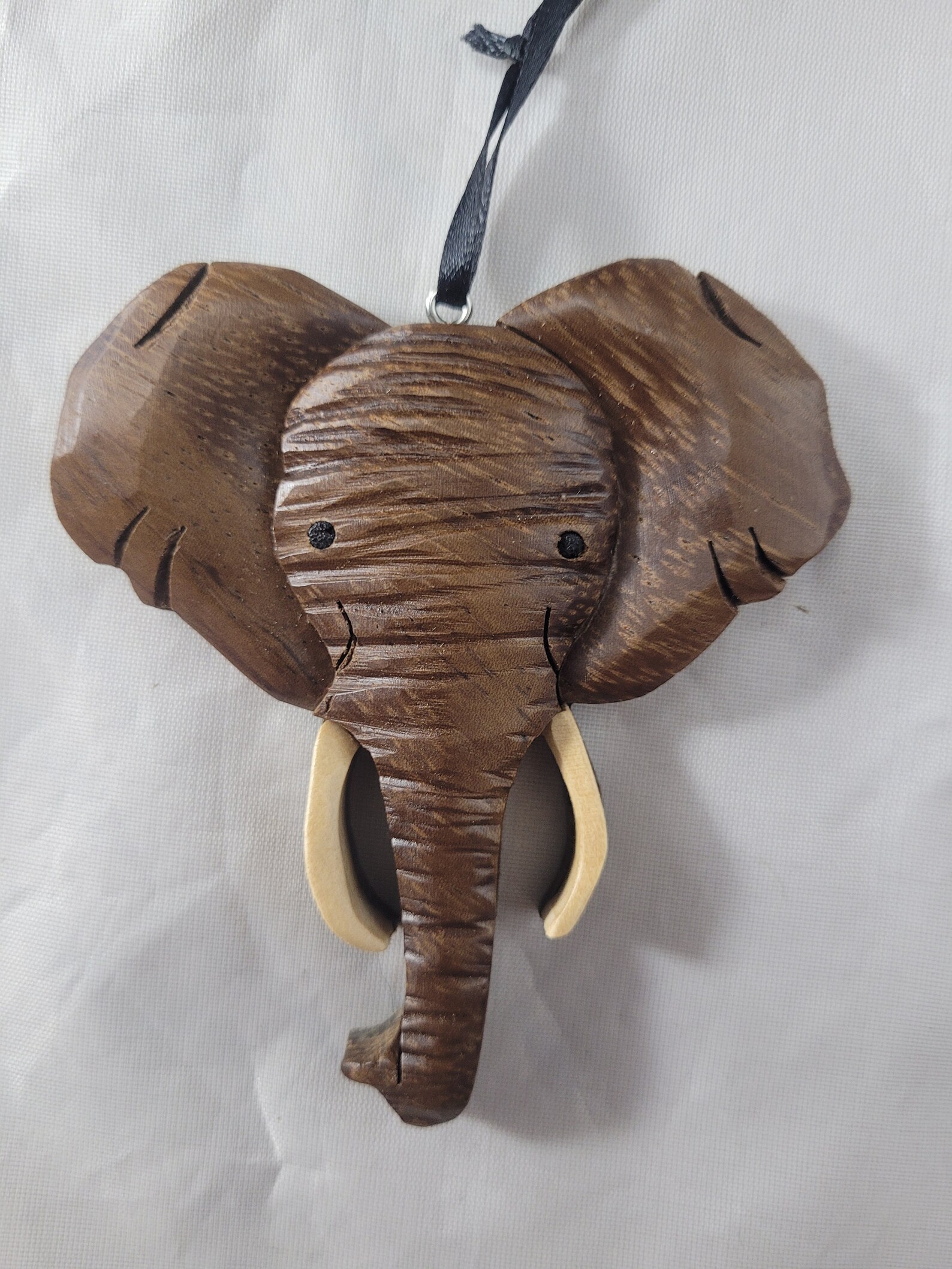 Elephant Wooden Ornament Magnet Wood Carving Intarsia Woodworking ...